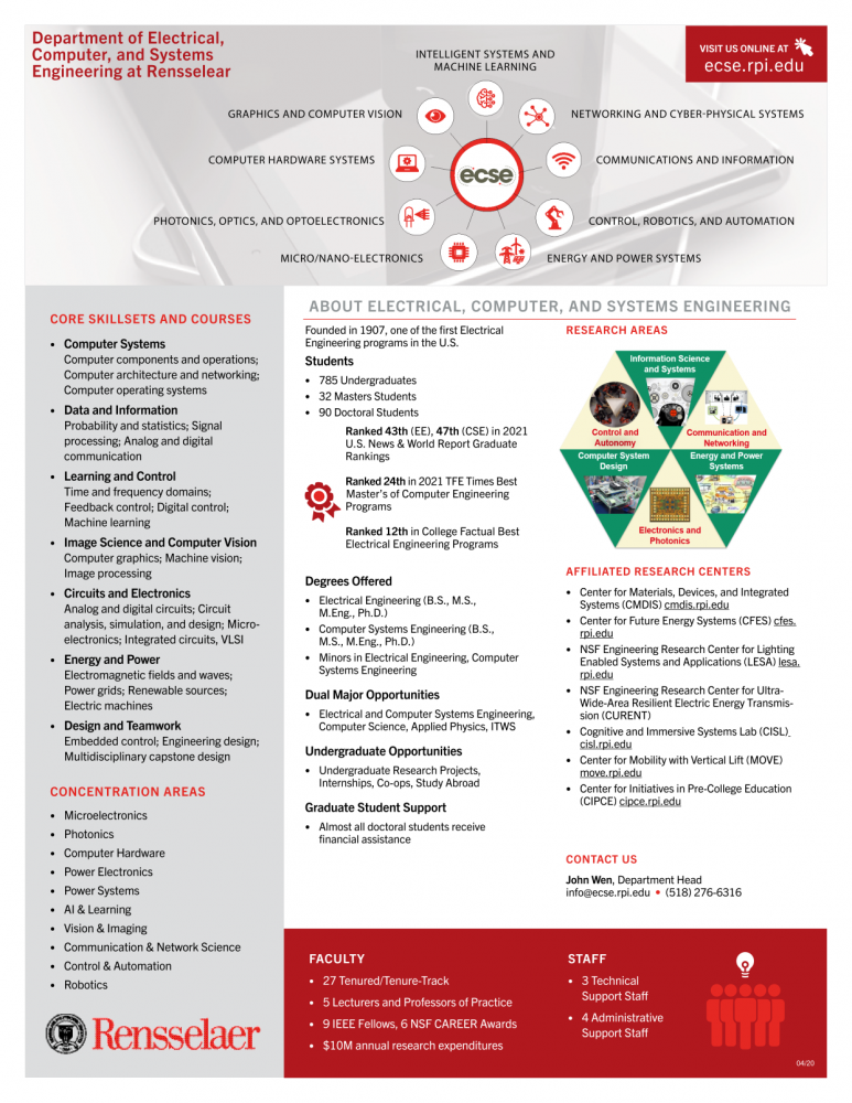 About ECSE | Electrical, Computer, and Systems Engineering